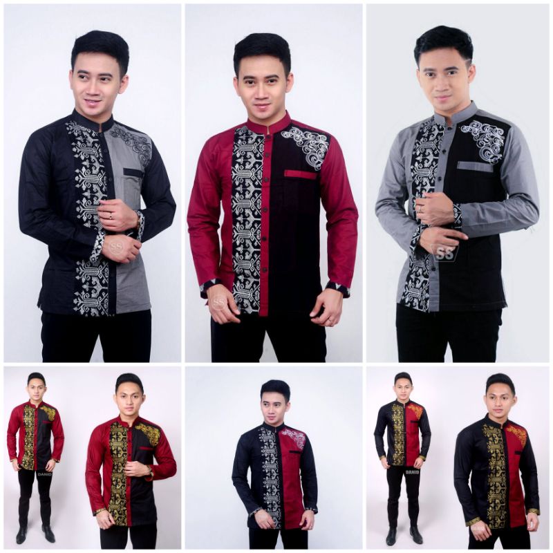 Jual [BAYAR DIRUMAH AJA] Baju Koko Pria Muslim Lengan Panjang Gus Azmi ...