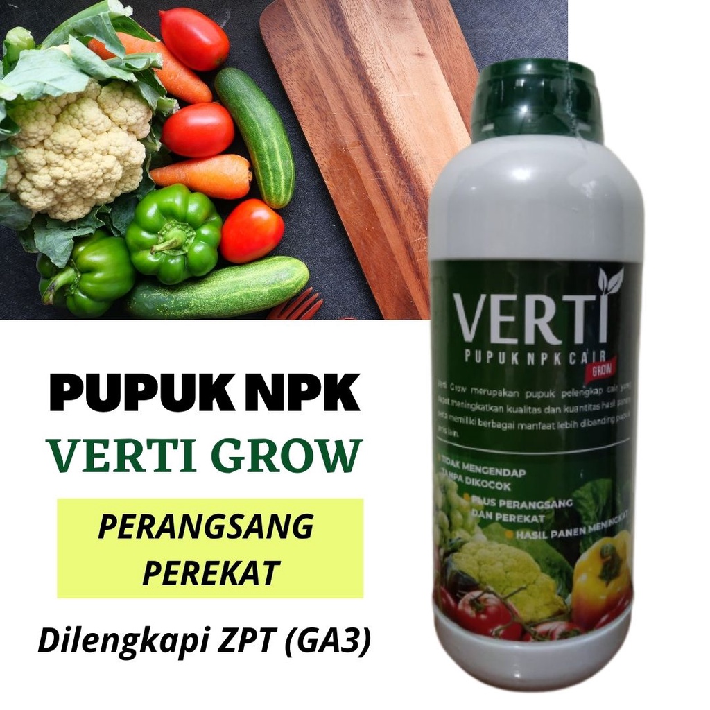 Jual Pupuk Npk Cair Pelebat Buah Dan Sayur, Pupuk VERTI GROW Untuk Pertumbuhan Tanaman Cegah ...