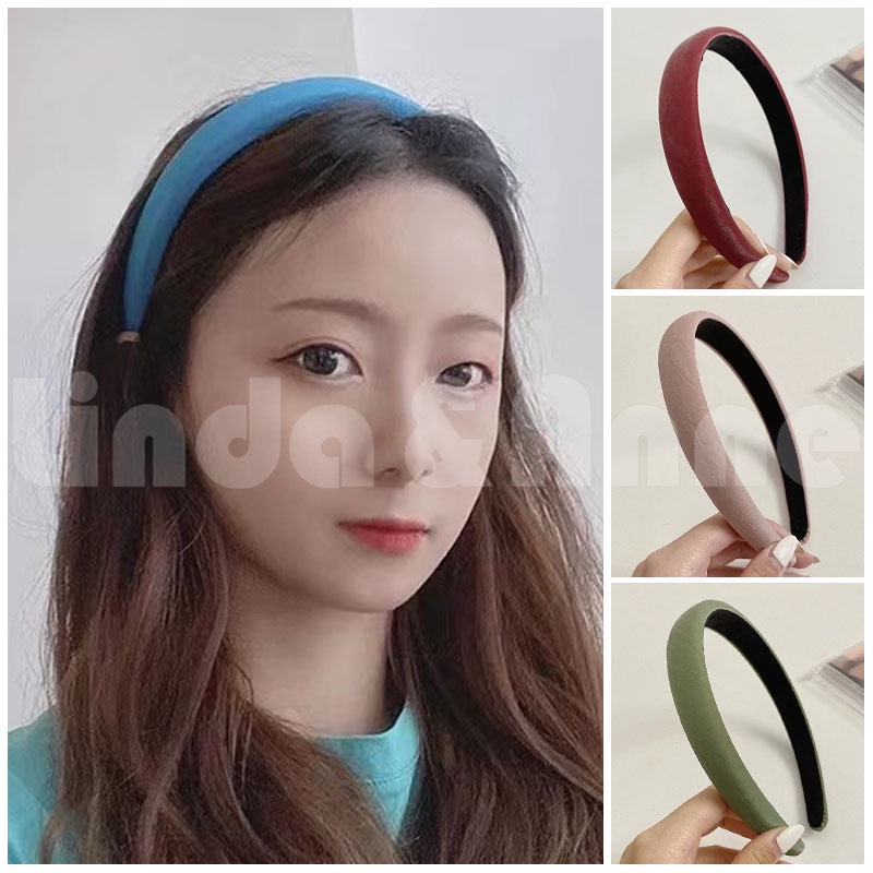 Jual Bando Tebal Polos Aksesoris Rambut Wanita - Bandana Jumbo Tebal ...