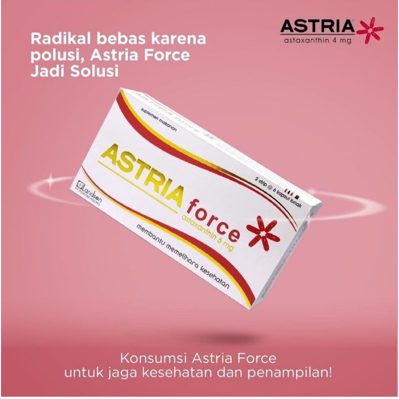 Jual astria force astaxanthin 6mg ( isi 2 strip @6 capsule ) | Shopee ...