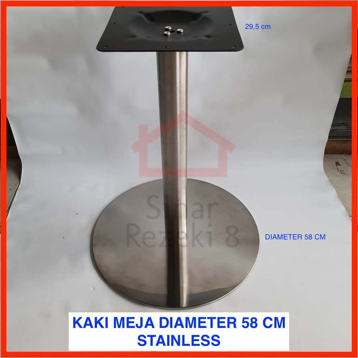 Jual Kaki Meja Bulat Ø 58 cm Stainless Cafe Restoran Foodcourt Makan ...