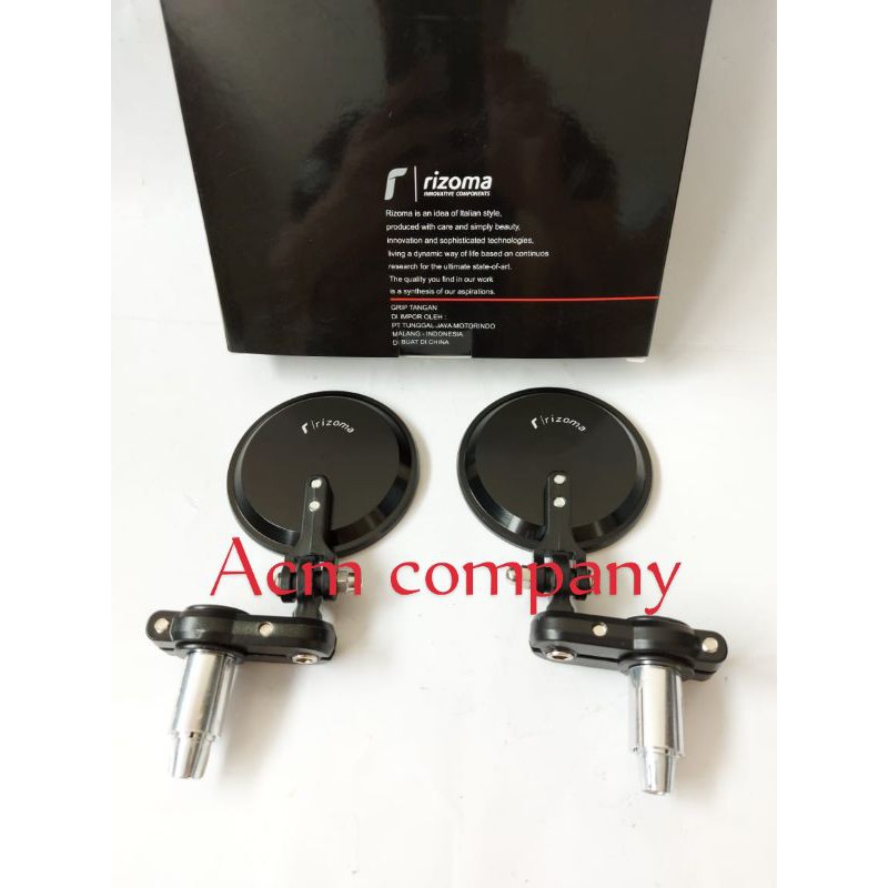 Jual Spion Jalu Bulat Kaca Cembung Tipe Supermoto Rizoma Black Edition ...