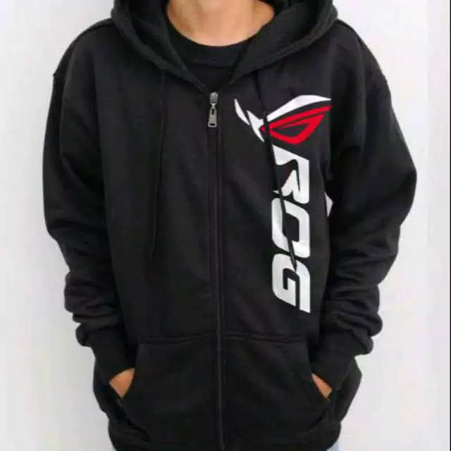 Jual JAKET ASUS ROG SWEATER HOODIE ZIPER FLEECE CATTON PREMIUM S.M.L.XL ...