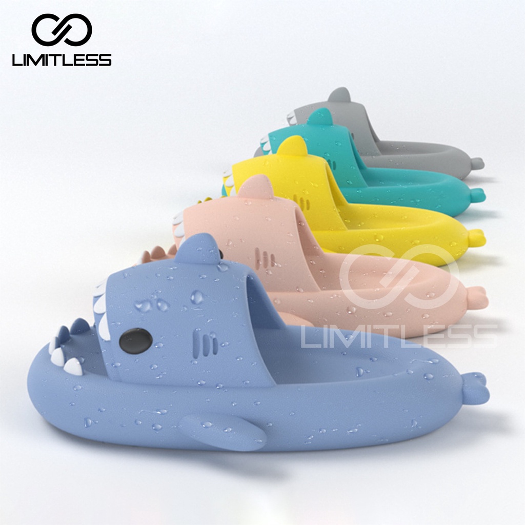 Jual Sandal Hiu Dewasa Couple Viral Sendal Baby Shark Slip On Sandal ...