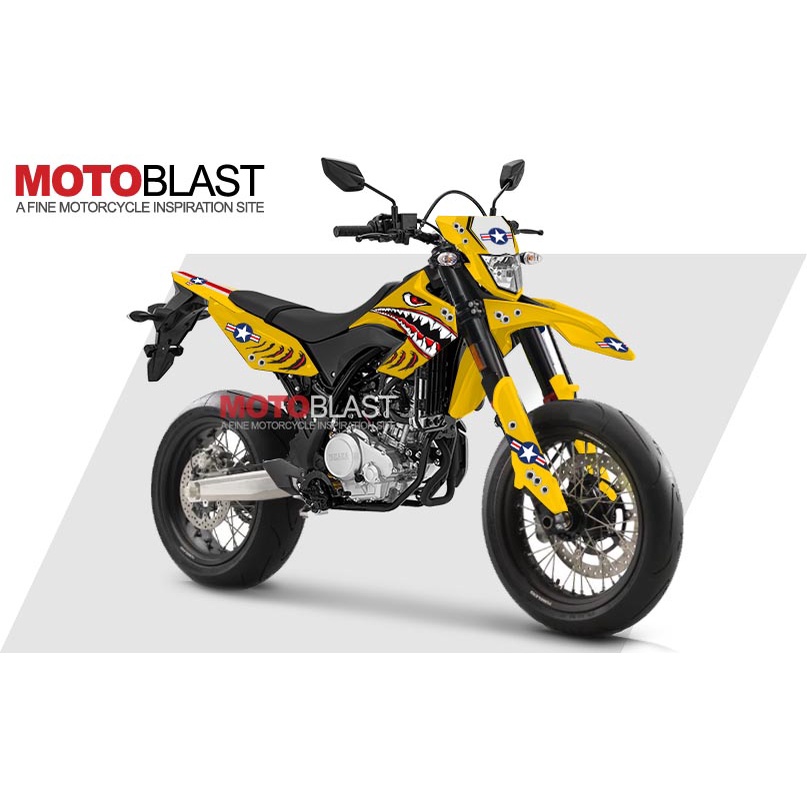 Jual Decal Sticker Motor Motoblast - Yamaha WR155 Livery Shark Squadron ...