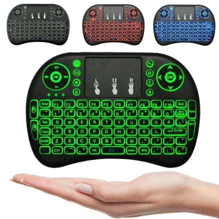 Jual Mini Keyboard Wireless i8 2.4G Backlight Handheld Keyboard ...