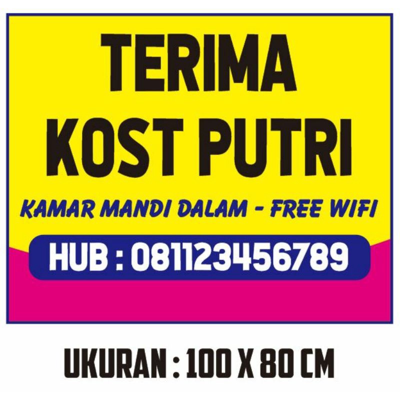 Jual Spanduk Banner Terima Kost | Shopee Indonesia