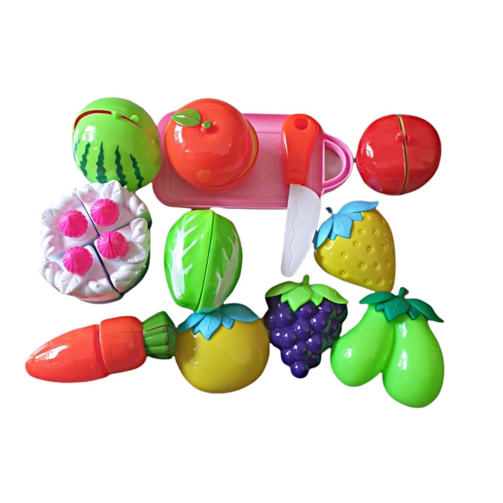 Jual J0442 MAINAN ANAK BUAH DAN SAYUR POTONG PLUS KUE TART MF20 MAINAN ...