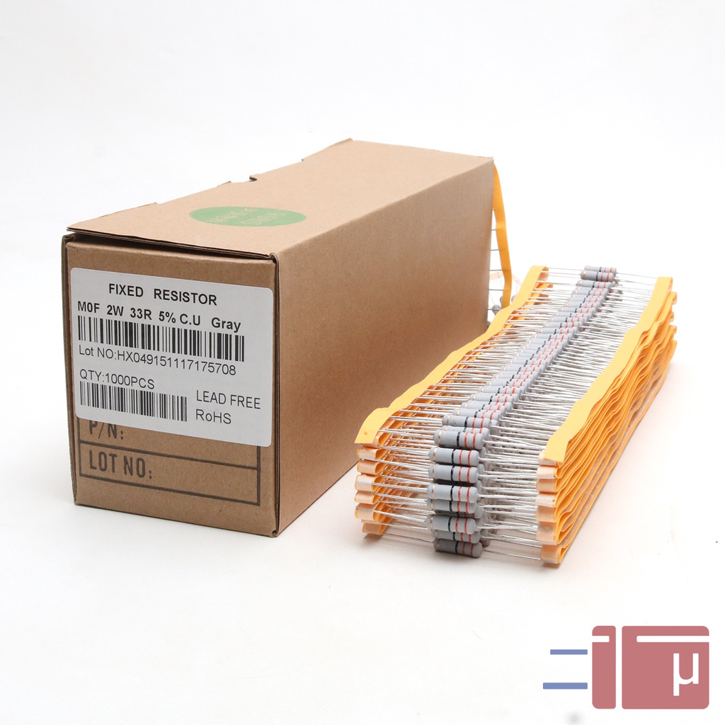 Jual Resistor 33R 33 Ohm 2W Metal Oxide 5% Taiwan Kaki Tembaga | Shopee ...