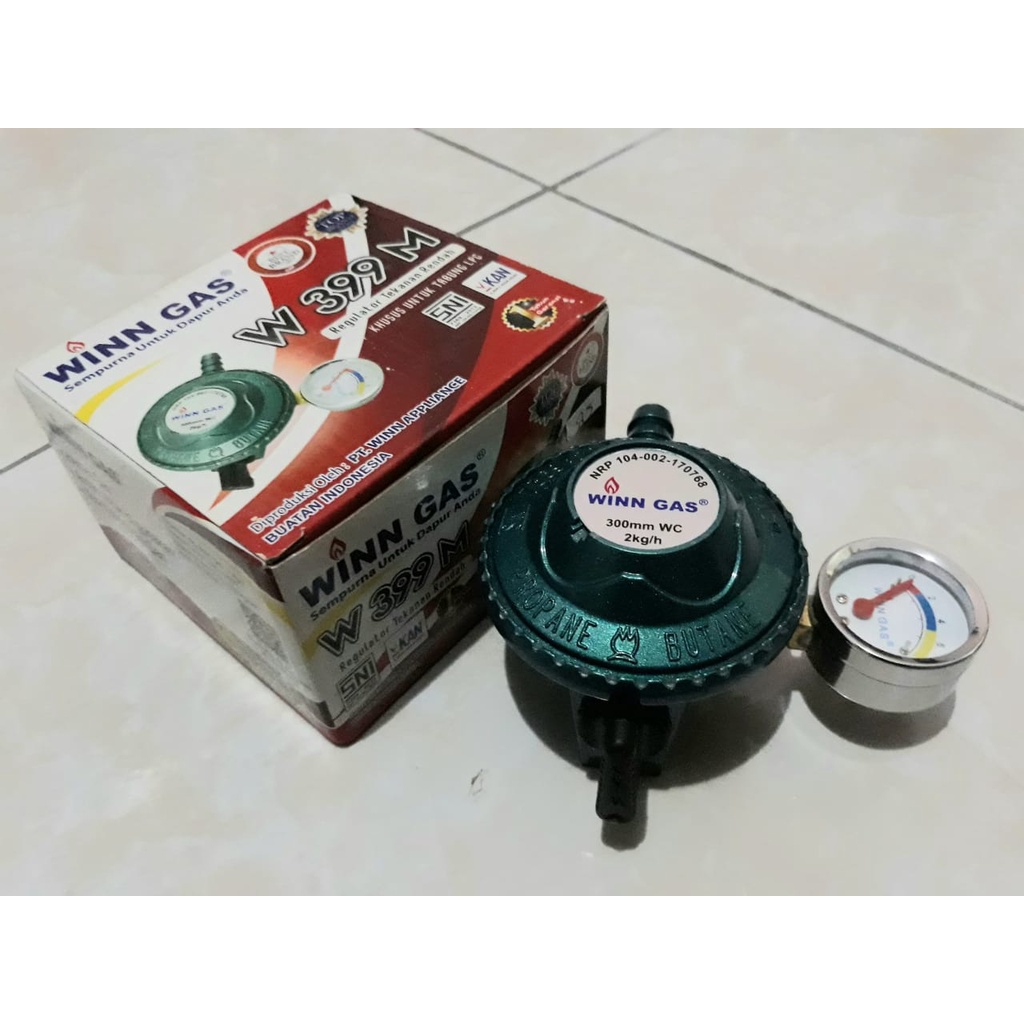 Jual Regulator kompor gas LPG WIN GAS W 399 M meter | Shopee Indonesia