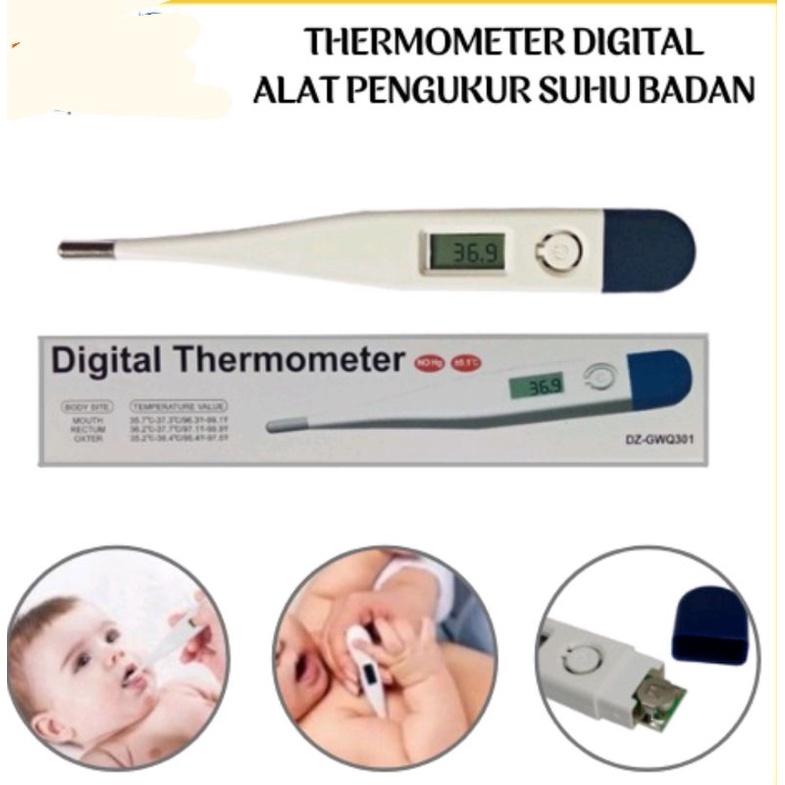 Jual Thermometer Ketek Termometer Digital Pengukur Suhu Badan Universal ...