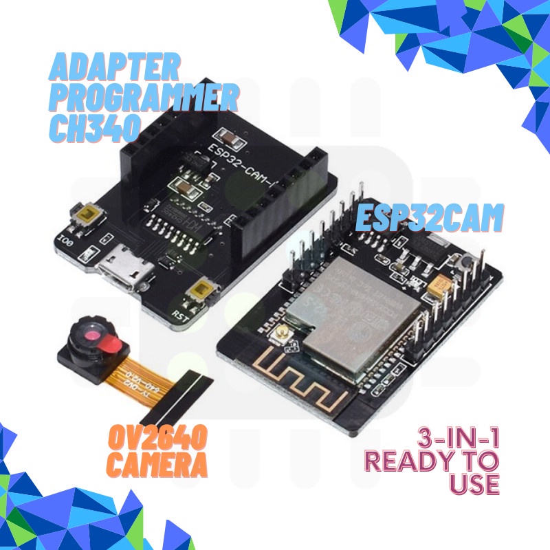 Jual ESP32-CAM WiFi Bluetooth Camera Modul OV2640 ESP32 Cam + Adapter ...