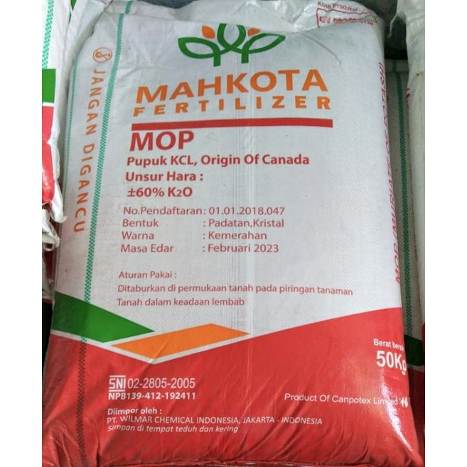 Jual Pupuk KCL Mahkota MOP @1 kg | Shopee Indonesia