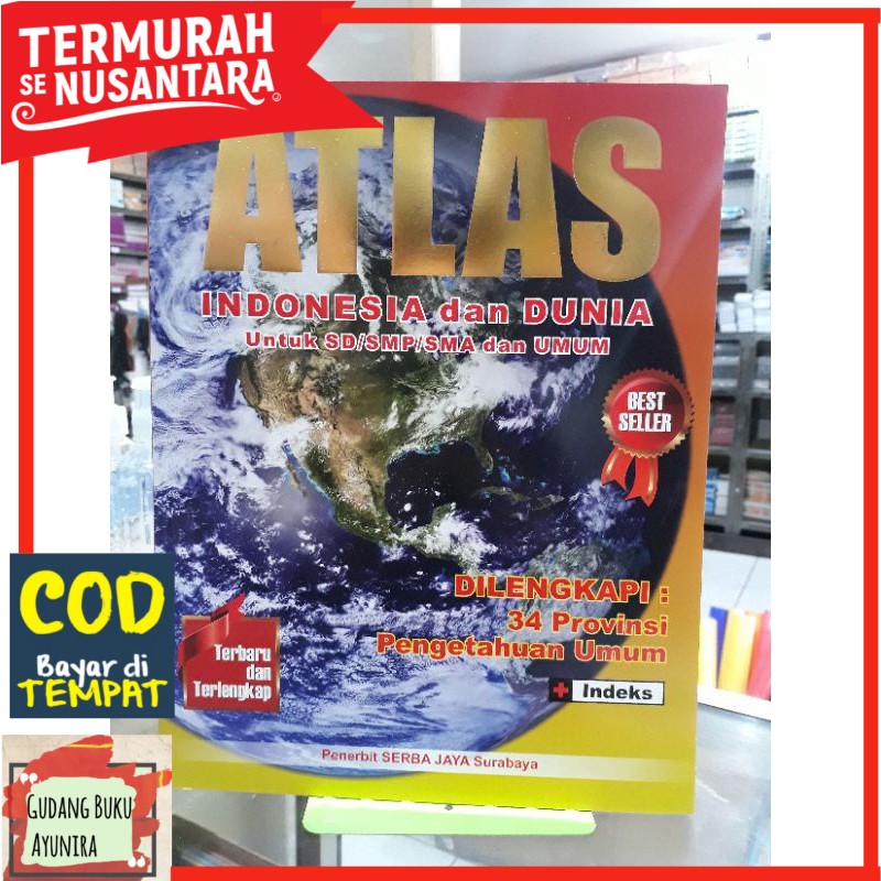 Jual atlas besar Indonesia dan dunia terbaru 34 provinsi | Shopee Indonesia
