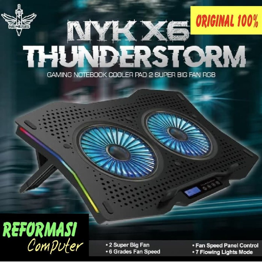 Jual NYK X6 Thunderstorm RGB LED Cooling Pad Laptop / X-6 ThunderStorm ...