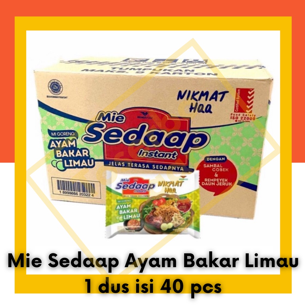Jual Mie Sedaap Ayam Bakar LIMAU 1 Dus Box Karton isi 40pcs Mi Instan ...