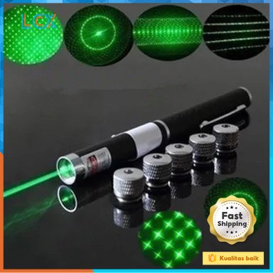 Jual LCX Green Laser Pointer / Laser hijau pointer 5 mata / Hitam 103 ...