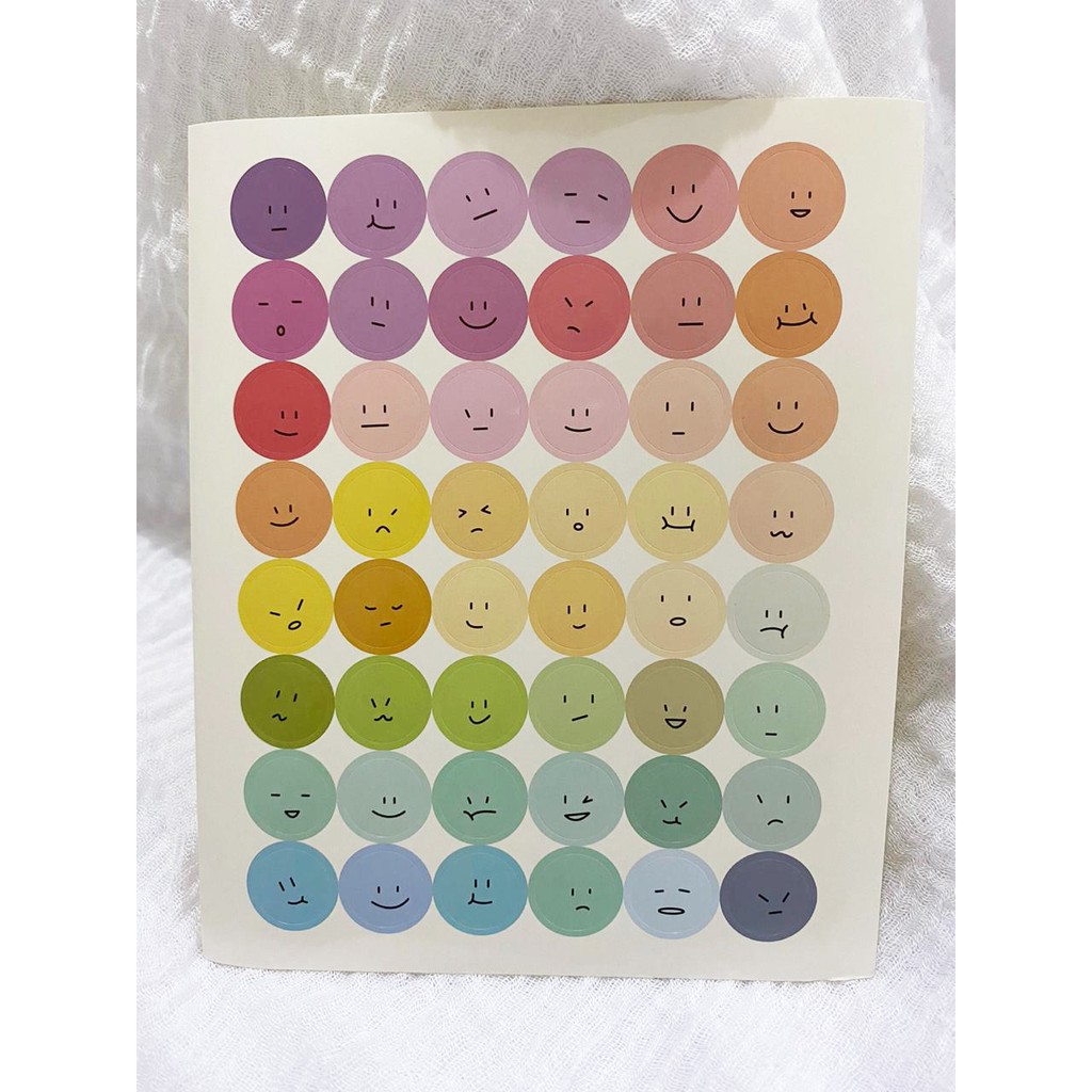 Jual [MILOLI] 1Pc SMILEY Face Sticker Emoji Deco Jurnal Diary Scrapbook ...