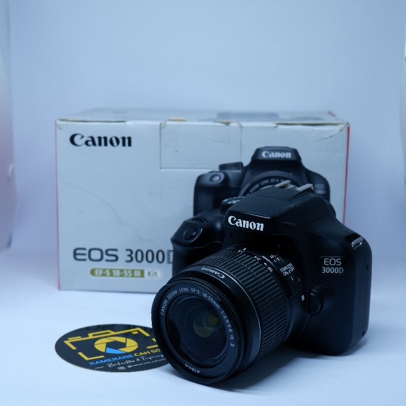 Jual canon 3000d kit lengkap box original | Shopee Indonesia