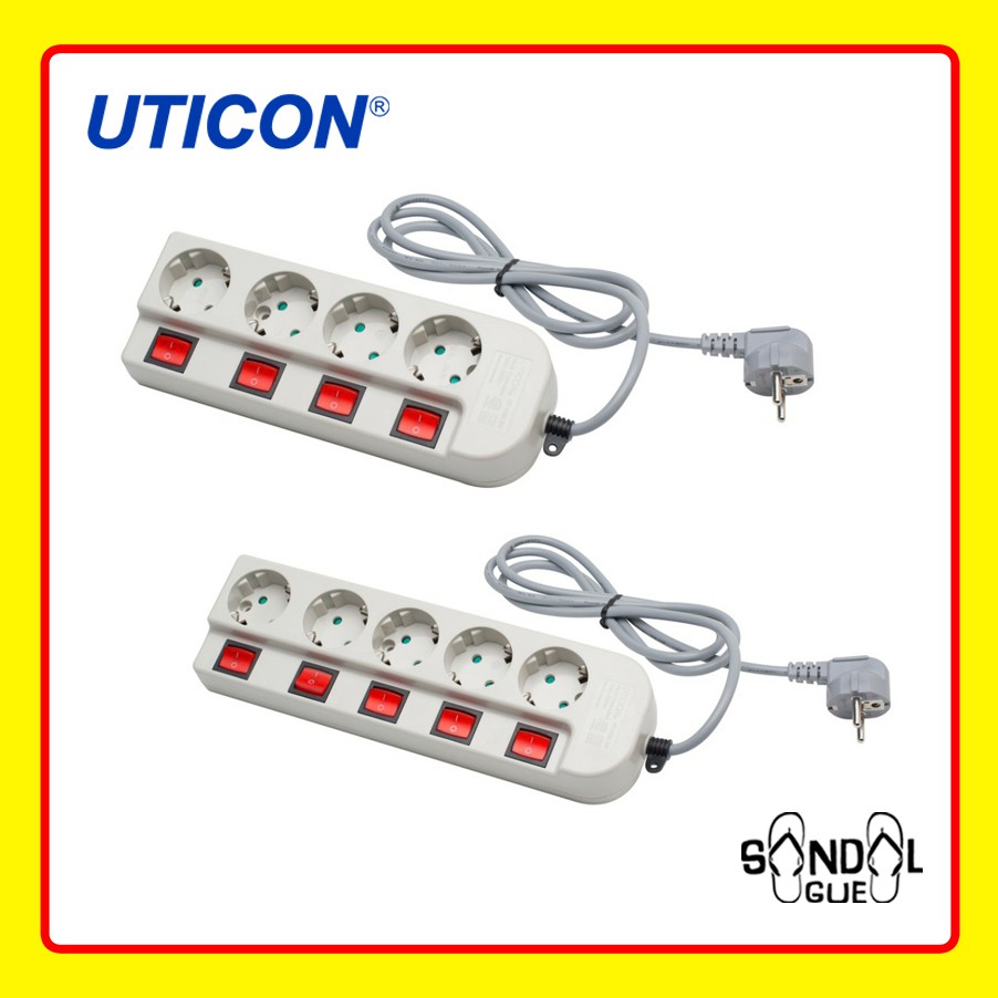 Jual STOP KONTAK UTICON LENGKAP DENGAN KABEL 1,5M + BANYAK SAKLAR ...