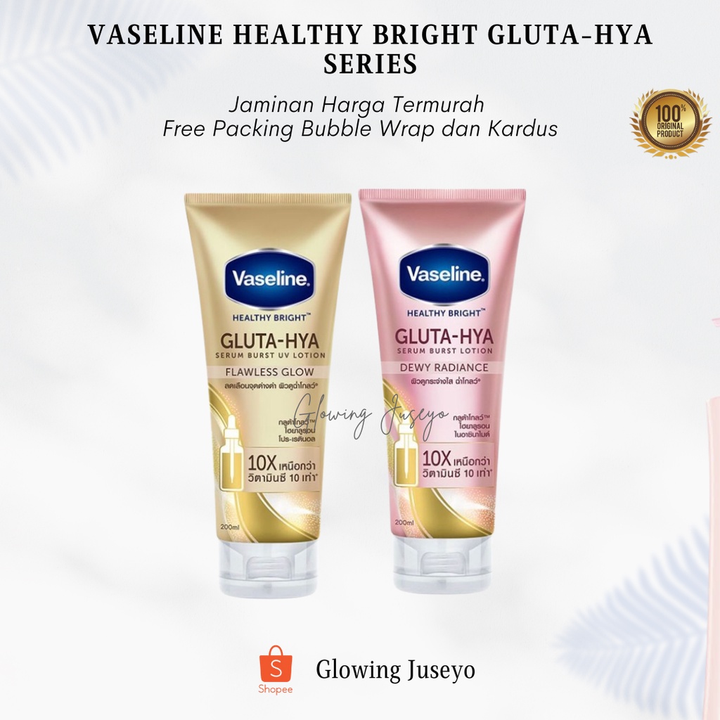 Jual Vaseline Gluta-Hya Serum Burst Lotion Dewy Radience || Flawless ...