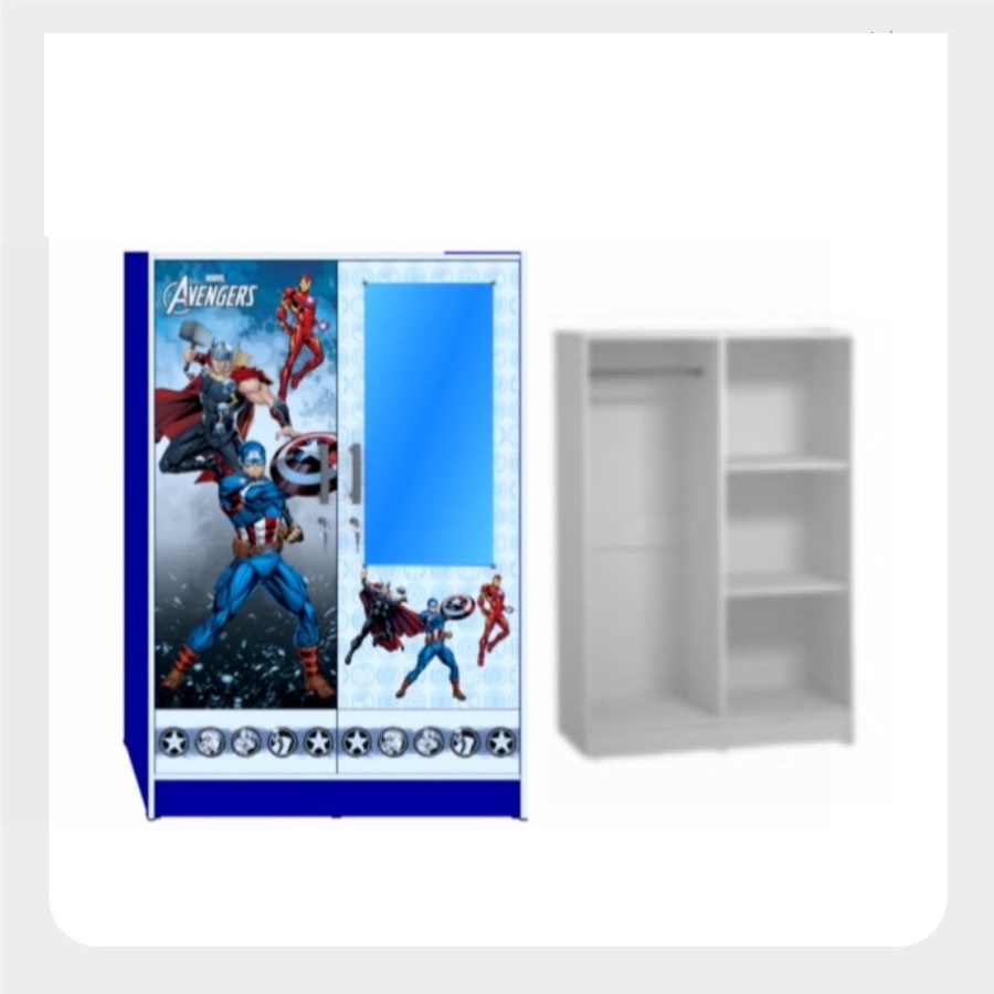 Jual Lemari Pakaian Anak Baby Locker 2 pintu gstar Karakter Avengers ...