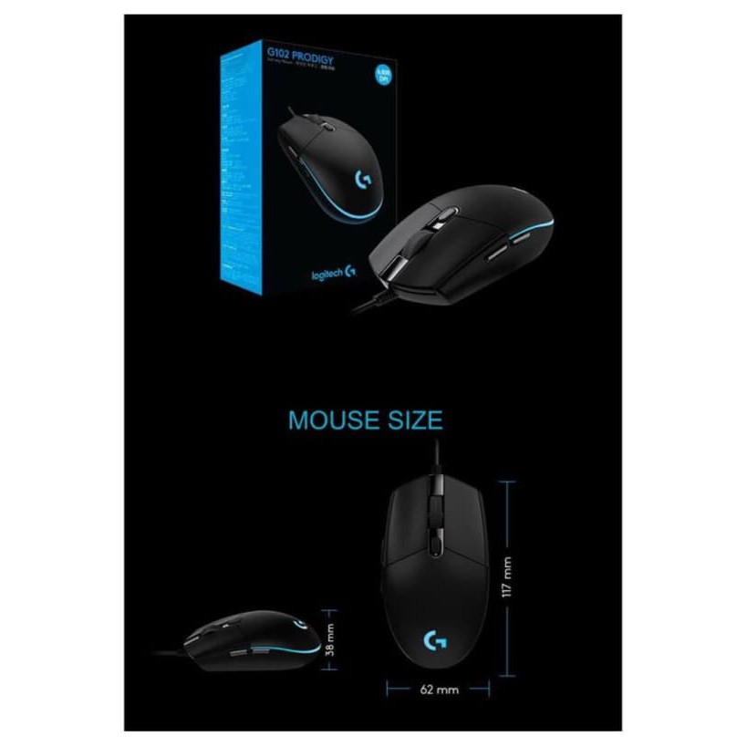 Jual Logitech G102 Prodigy Gaming Mouse | Shopee Indonesia