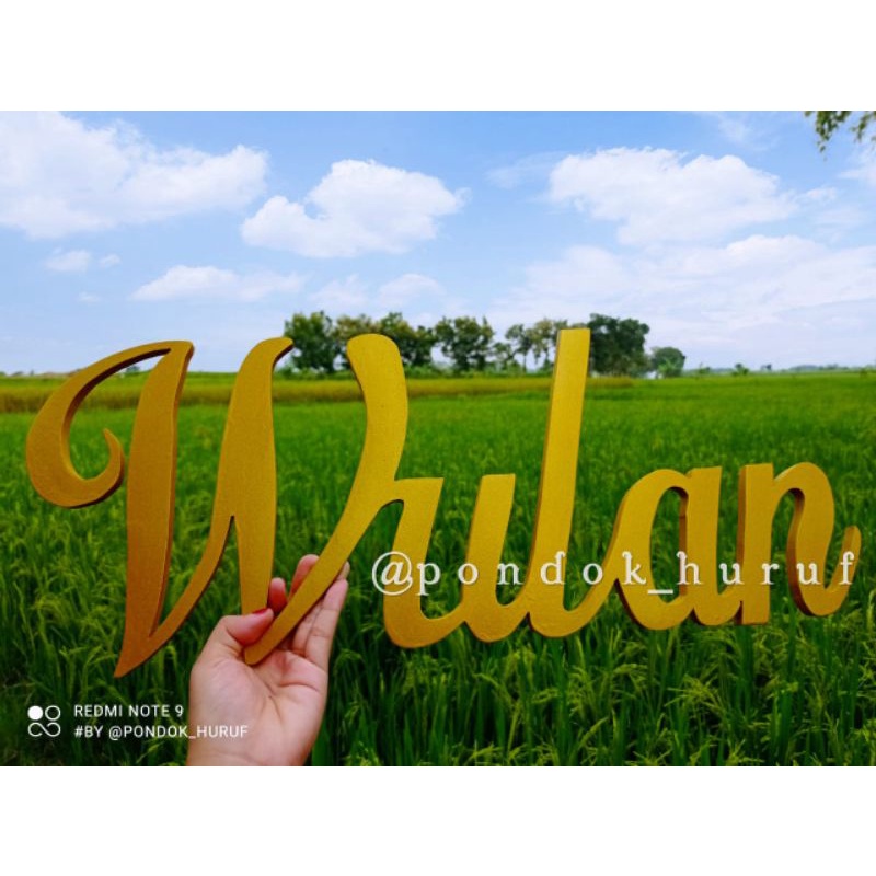 Jual Huruf Kayu UK 20cm / Ukiran Nama Kayu Logo Toko / Kayu Nama Custom ...