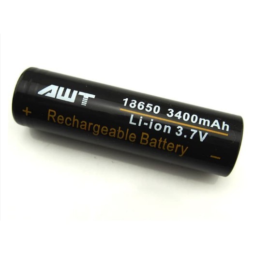 Jual Baterai AWT 18650 3400mAh Batu Baterai Charger Battery Recharger ...