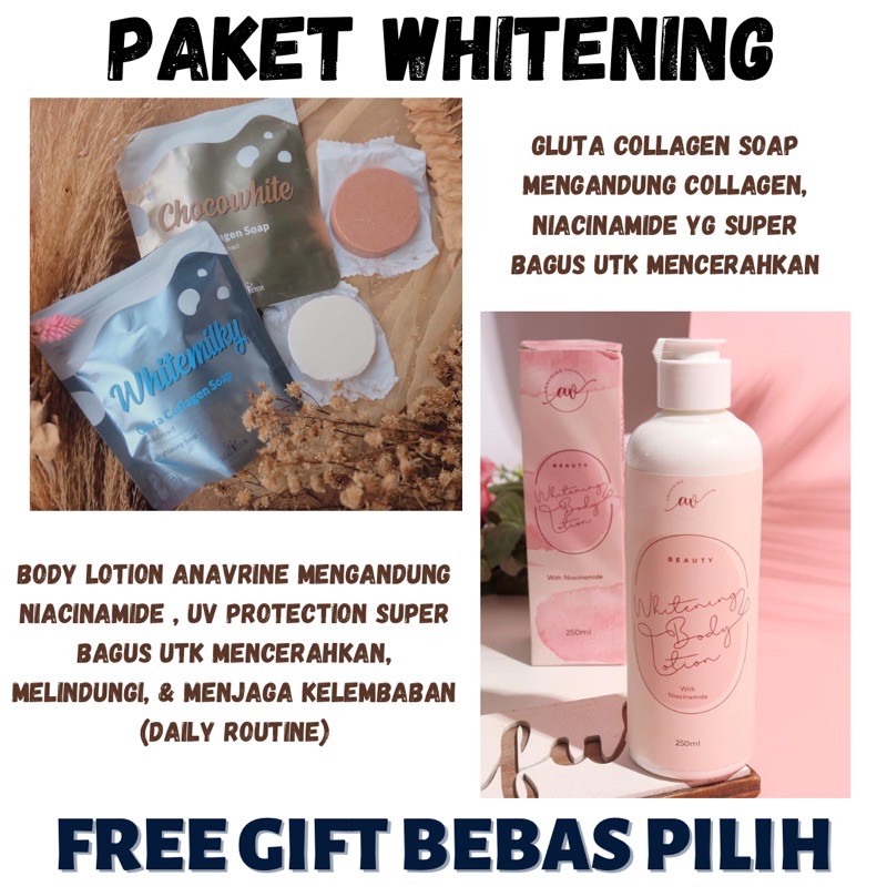 Jual PAKET WHITENING( GLUTA COLLAGEN + ANAVRINE) | Shopee Indonesia