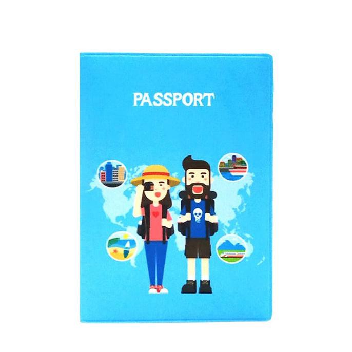 Jual Jual Cover Passport Couple Biru Muda Sampul Paspor Passport Case ...