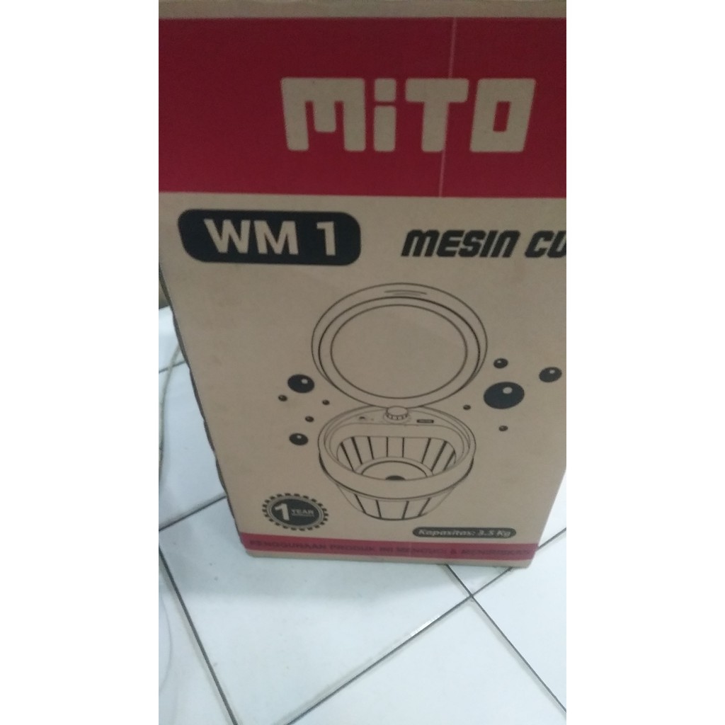 Jual Mesin Cuci Portable Mito WM1 WM 1 Kapasitas 3.5 kg Kecil Garansi ...