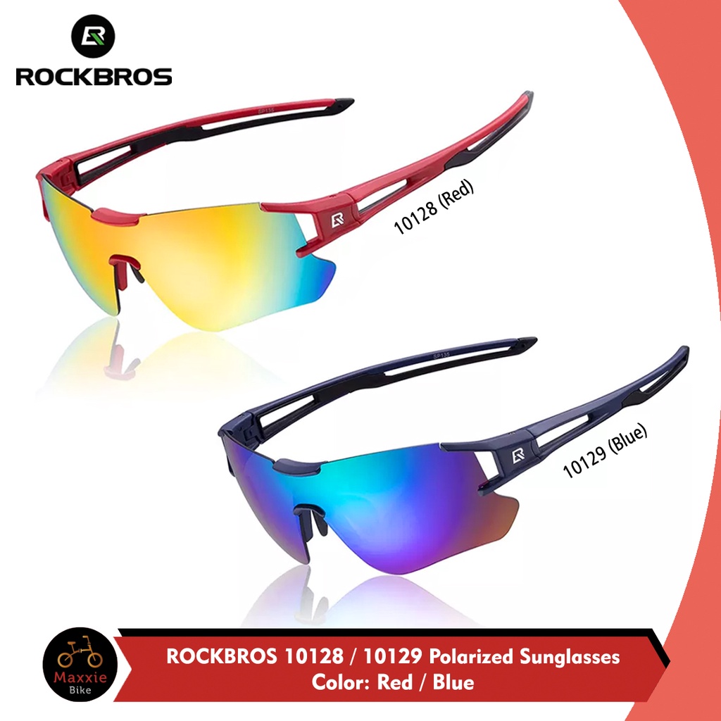Jual ROCKBROS 10128 10129 Kacamata Sepeda Polarized Sunglasses Bike Eyewear + Frame Kacamata ...