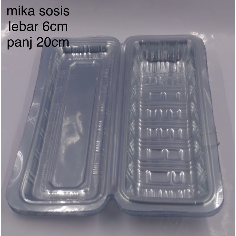 Jual mika hot dog box sosis box hotdog Tray Sosis Makanan Bening isi ...