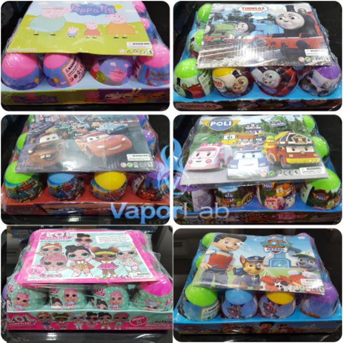 Jual Surprise Egg Toy Kinder Joy Disney Princess Cars Mickey Telor ...