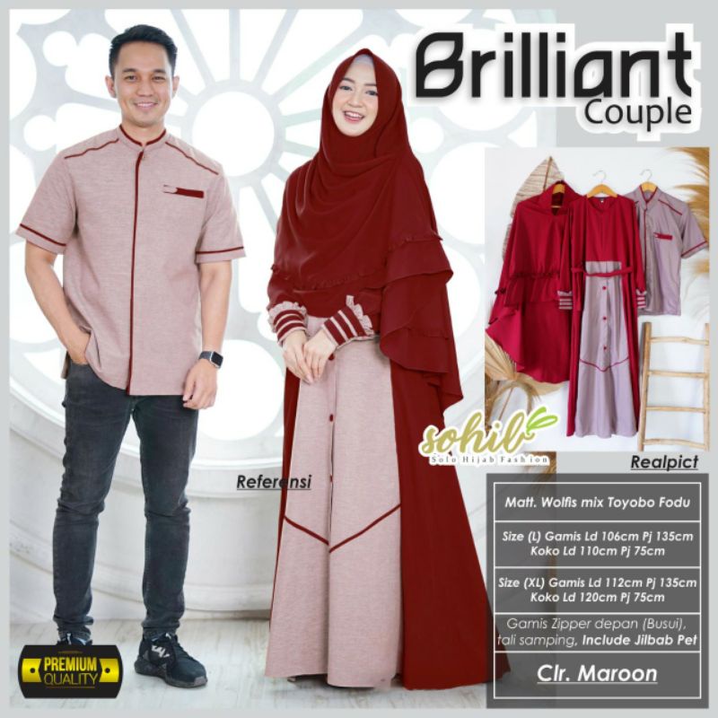 Jual Brilliant Couple Syari Set // Baju couple Pasangan // baju kapel ...