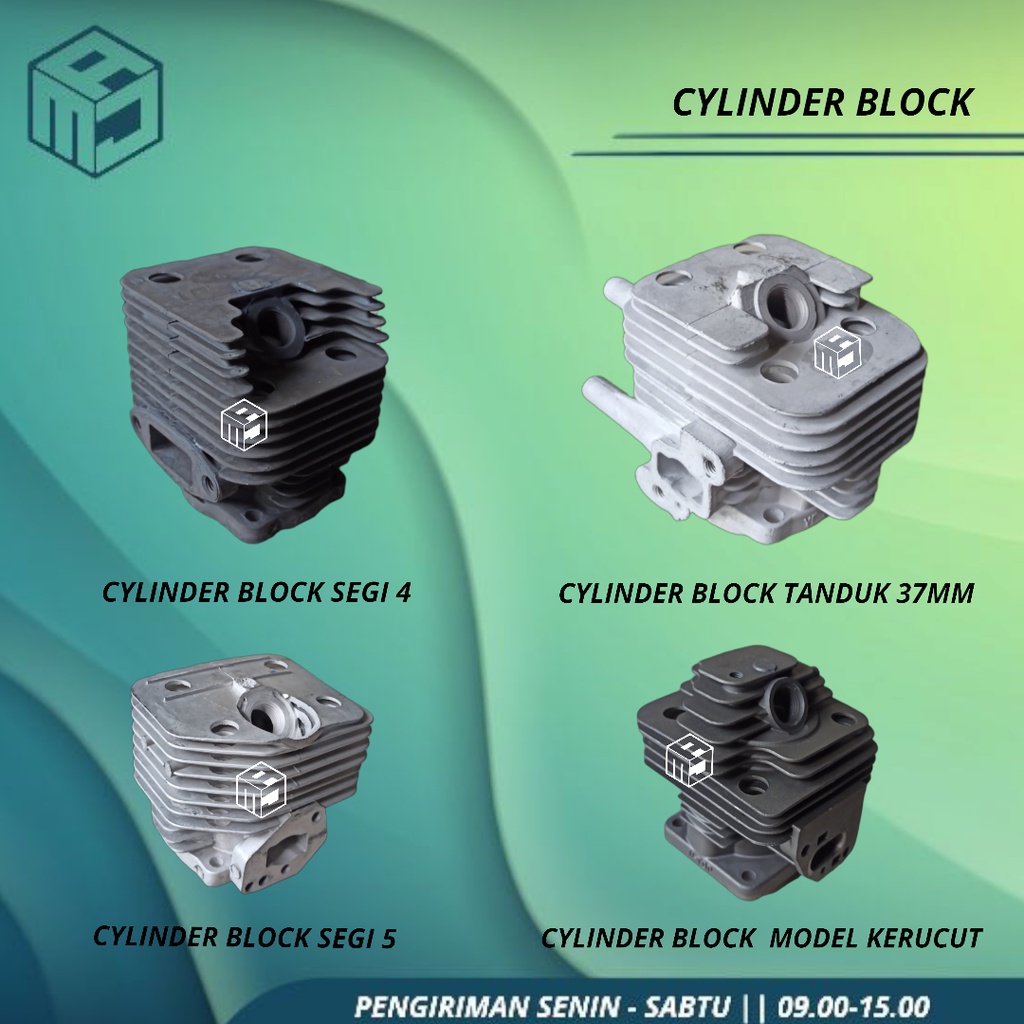 Jual Cylinder Block Set Foring Boring Mesin Potong Rumput 2Tak BG328 ...