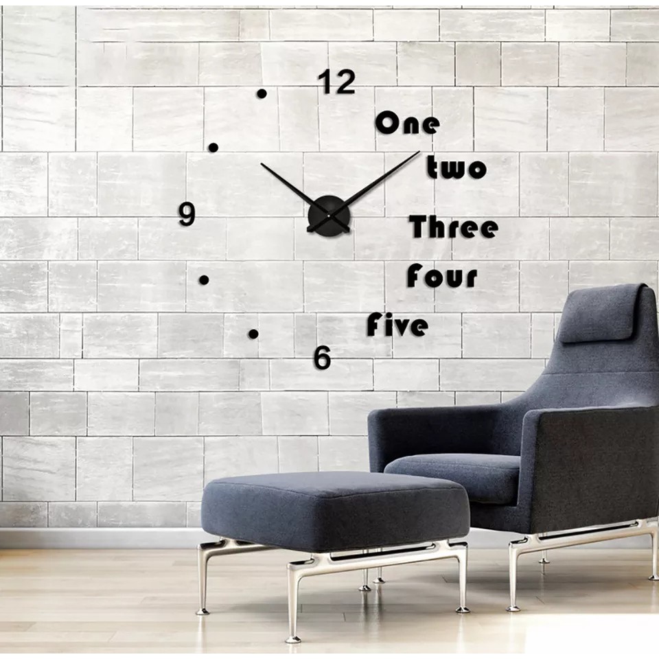 Jual giant clock jam dinding besar 3D motif titik variasi angka ...