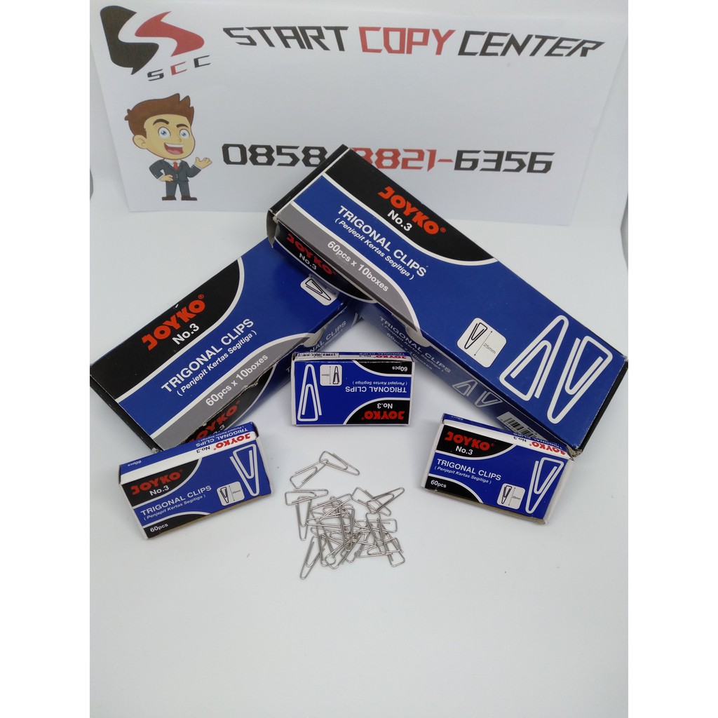 Jual TRIGONAL CLIPS PENJEPIT KERTAS SEGITIGA NO 3 | Shopee Indonesia