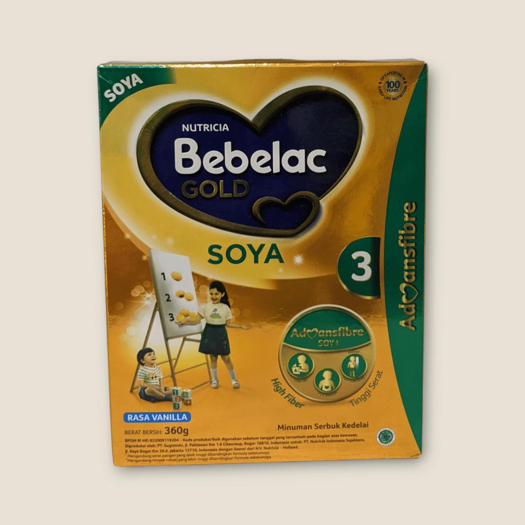 Jual BEBELAC GOLD SOYA 3 VANILA 360G BOX | Shopee Indonesia