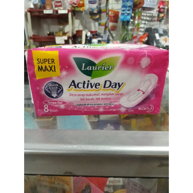Jual laurier active day super maxi non wing isi 8 | Shopee Indonesia