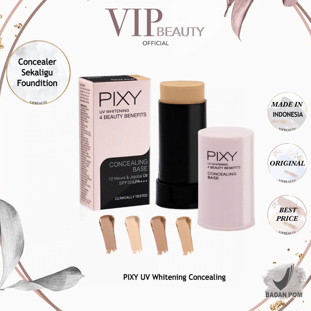 Jual PIXY UV Whitening 4 Beauty Benefits Concealing Base 9gr | Shopee ...