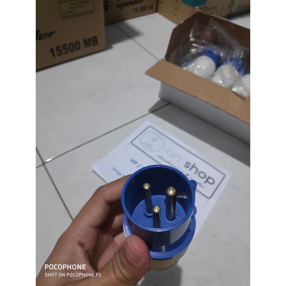 Jual Plug Mounting Male Steker AC 16 Amper 3pin E013 EWIG | Shopee ...