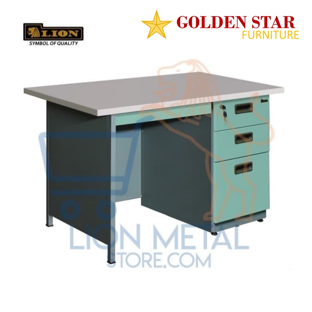 Jual Meja tulis kerja / Kantor Meja Kerja Besi metal Lion L106N ...