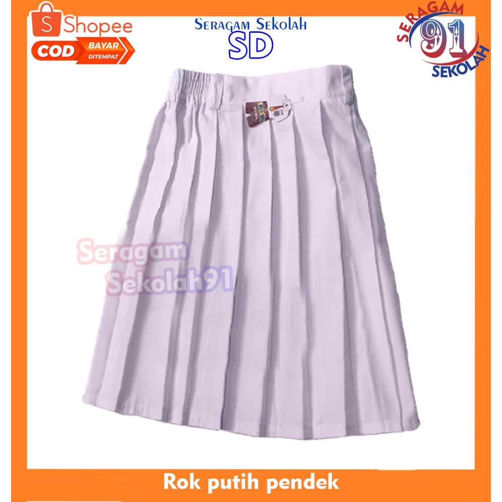 Jual Rok Putih Pendek SD model full Rempel | Shopee Indonesia