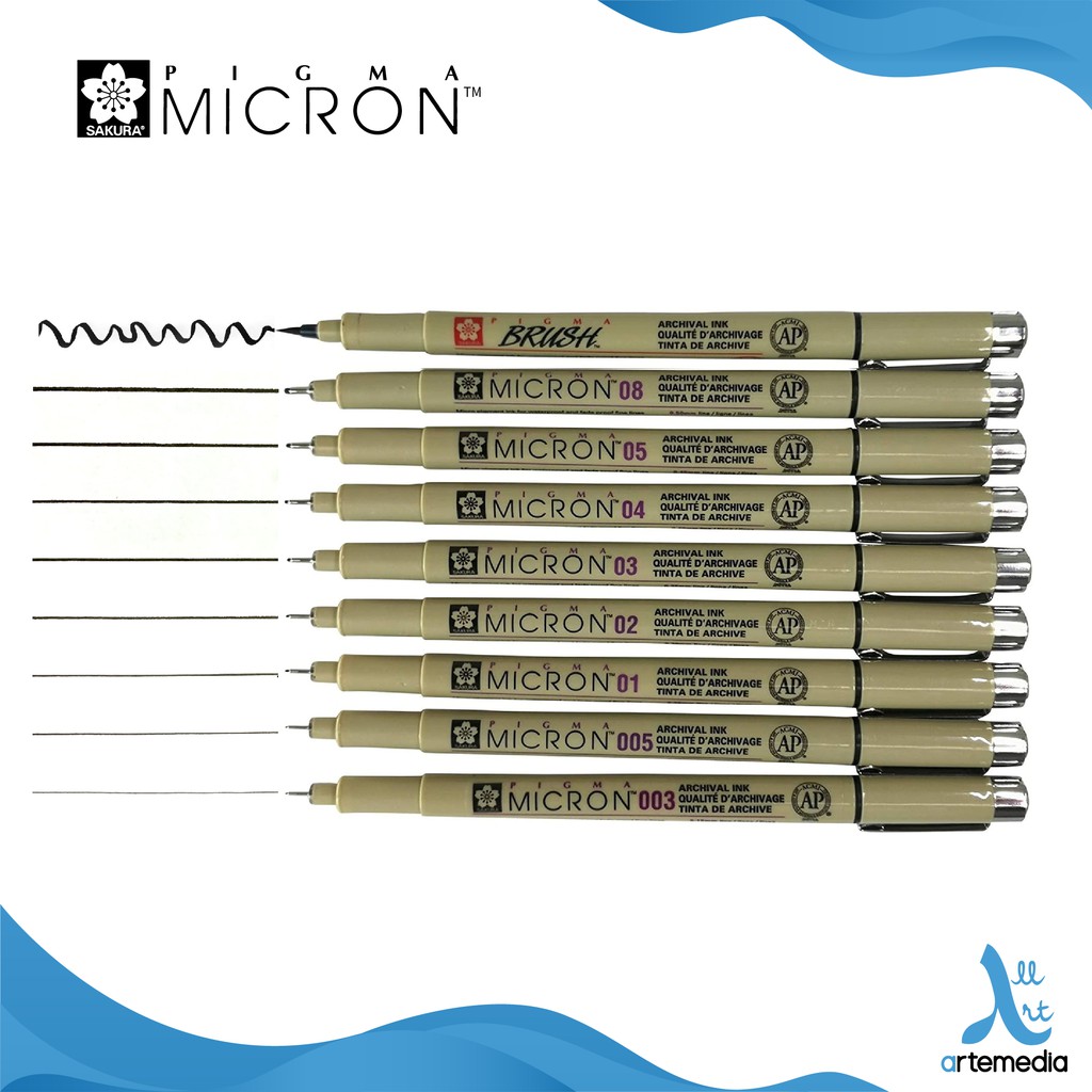 Jual Sakura Pigma Micron Drawing Pen Set 9 Pigment Ink | Shopee Indonesia