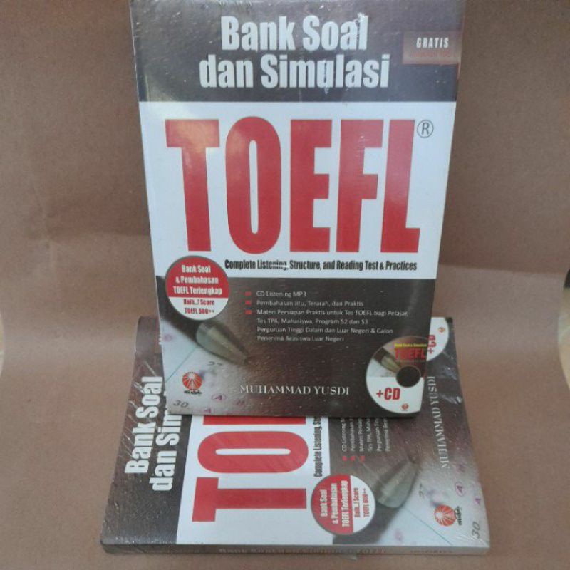 Jual Bank Soal dan Simulasi TOEFL + CD - Muhammad Yusdi | Shopee Indonesia