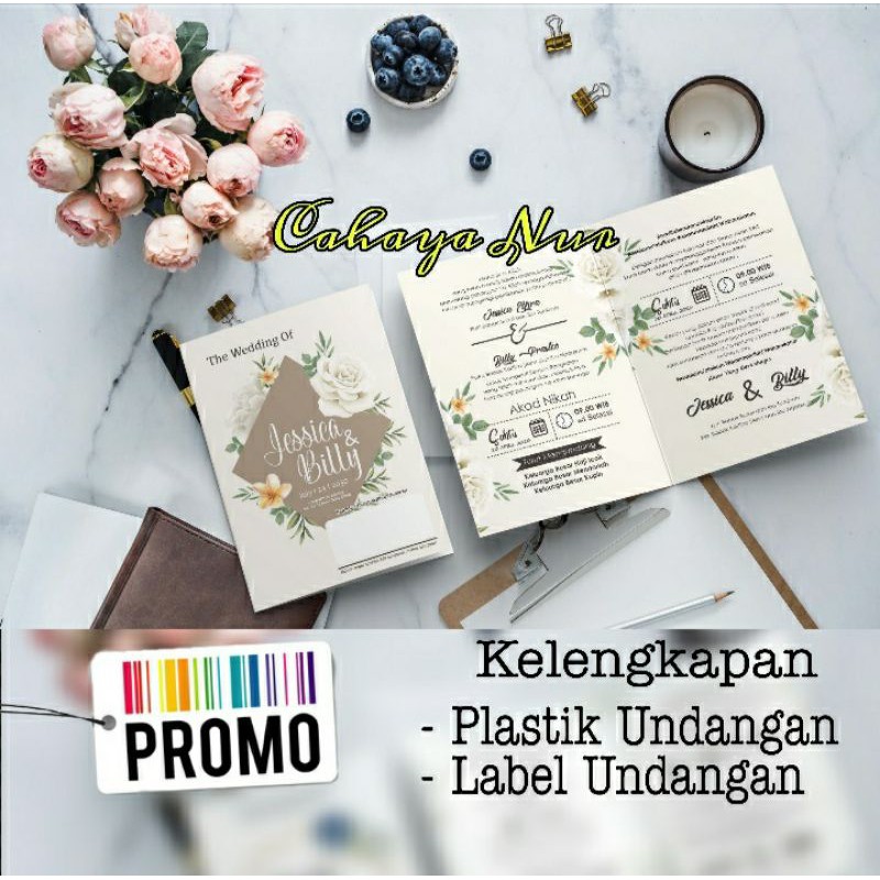 Jual UNDANGAN KEREN WHITE FLOWER UNIK | Shopee Indonesia