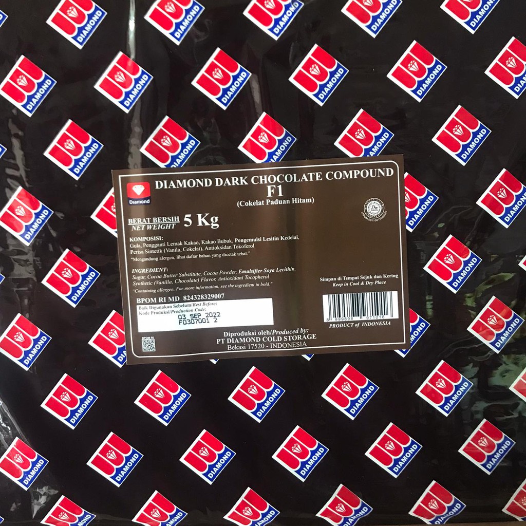 Jual Coklat Blok Diamond 5kg - Dark Chocolate Compound Diamond 5kg ...