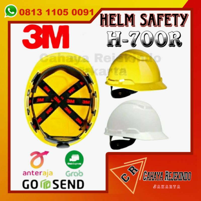 Jual Helm Safety Helm Proyek 3M H700R / Safety Helmet 3M H-700R ...
